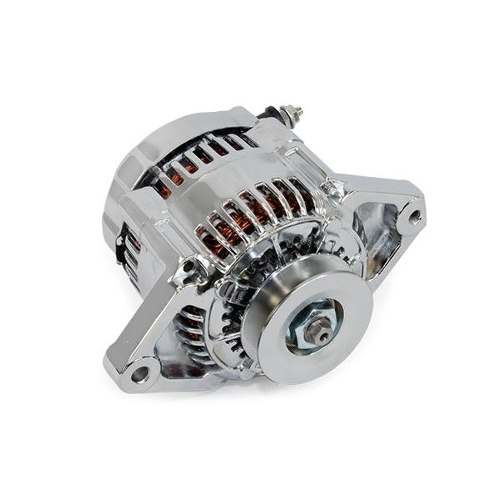 Top Street Performance ES1004C Mini Alternator 1 Wire, 90 Amp, Chrome ...